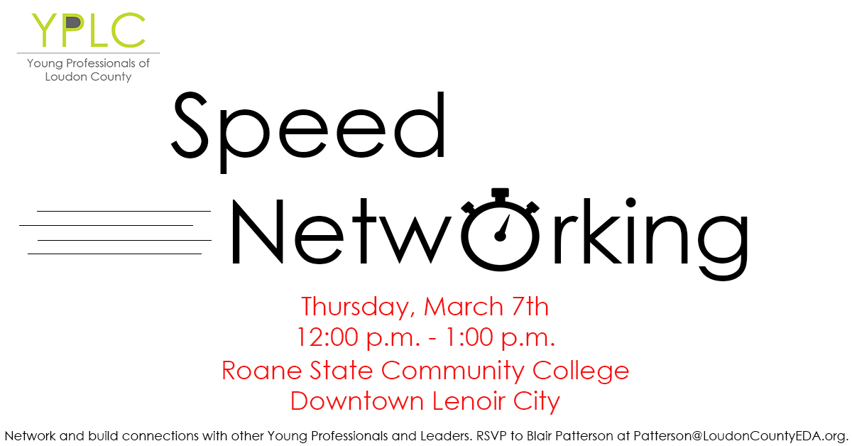 YPLC Speed Networking - Loudon County Economic Development Agency